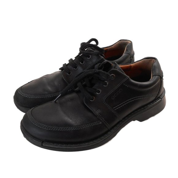 Ecco | Shoes | Ecco Mens Us Eu 44 Leather Lace Up Shoes Black Light ...